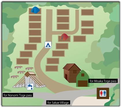 Information for each tent site | Shin-etsu Trail